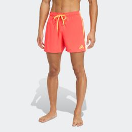 Badeshorts adidas Performance "3S SH 5IN", Herren, Gr. XXL, N-Gr, lucid rot, Obermaterial: 100% Polyester, Badehosen Badeshorts