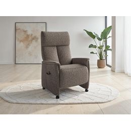Sit & More TV-Sessel SIT & MORE "Cremona Comfort Plus", cappuccino, B:87cm H:112cm T:89cm, 100% Polyester, Sessel, bis 200 Kg belastbar, mit Herz-Waage Funktion