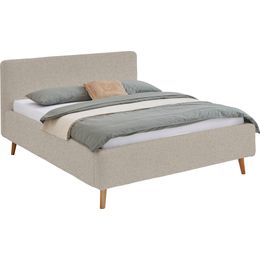 Meise M&ouml;bel Polsterbett MEISE.M&Ouml;BEL "Mattis", beige, B:181cm H:105cm L:218cm, Bezug Bett: Teddy (100% Polyester), Betten, Polsterbett, Topseller, wahlweise mit Bettkasten