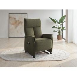 Sit & More TV-Sessel SIT & MORE "Cremona Comfort Plus", olive, B:87cm H:112cm T:89cm, 100% Polyester, Sessel, bis 200 Kg belastbar, mit Herz-Waage Funktion