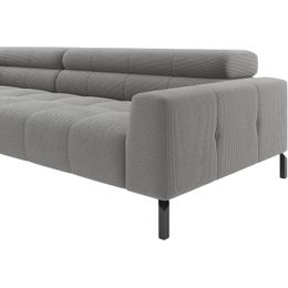 Ecksofa Home Affaire "Claya, 311 cm breit, L-Form, inkl. Kopfteilverstellung", grau, B:311cm H:71cm T:219cm, 95% Polyester, 5% Nylon, Sofas, Ecksofa, wahlweise elektrischer Sitzvorzug