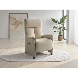 Sit & More TV-Sessel SIT & MORE "Cremona Comfort Plus", sand, B:87cm H:112cm T:89cm, 100% Polyester, Sessel, bis 200 Kg belastbar, mit Herz-Waage Funktion