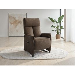 Sit & More TV-Sessel SIT & MORE "Cremona Comfort Plus", braun, B:87cm H:121cm T:89cm, 100% Polyester, Sessel, bis 200 Kg belastbar, mit Herz-Waage Funktion