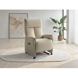 Sit & More TV-Sessel SIT & MORE "Cremona Comfort Plus", sand, B:87cm H:112cm T:89cm, 100% Polyester, Sessel, bis 200 Kg belastbar, mit Herz-Waage Funktion