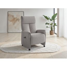 Sit & More TV-Sessel SIT & MORE "Cremona Comfort Plus", silber, B:87cm H:116cm T:89cm, 100% Polyester, Sessel, bis 200 Kg belastbar, mit Herz-Waage Funktion