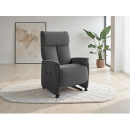Sit & More TV-Sessel SIT & MORE "Cremona Comfort Plus", anthrazit, B:87cm H:121cm T:89cm, 100% Polyester, Sessel, bis 200 Kg belastbar, mit Herz-Waage Funktion