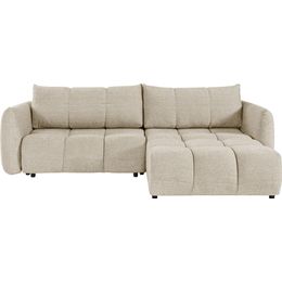 Ecksofa exxpo - SOFA FASHION "Livonia, B/T: 260/187, modern & praktisch f&uuml;r kleine R&auml;ume", cappuccino, B:260cm H:87cm T:187cm, Sofas, Ecksofa, Mit Bettfunktion & Bettkasten,hoher Sitzkomfort,inkl. Steppung, L-Form