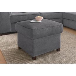 Sit & More Polsterhocker SIT & MORE "Montego", grau, B:58cm H:46cm T:58cm, Struktur (100% Polyester);Luxus-Microfaser ALTARA NUBUCK (100% Polyester);Luxus-Microfaser (90% Polyester, 10% Polyamid), Hocker, Hocker mit Stauraum Polsterhocker