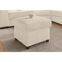Sit & More Polsterhocker SIT & MORE "Montego", beige (creme), B:58cm H:46cm T:58cm, Struktur (100% Polyester);Luxus-Microfaser ALTARA NUBUCK (100% Polyester);Luxus-Microfaser (90% Polyester, 10% Polyamid), Hocker, Hocker mit Stauraum Polsterhocker