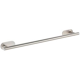 Handtuchstange Wenko "Orea", silber (silberfarben), B:60cm H:4,5cm T:7cm, Edelstahl, Handtuchhalter, Handtuchstange, Turbo-Loc