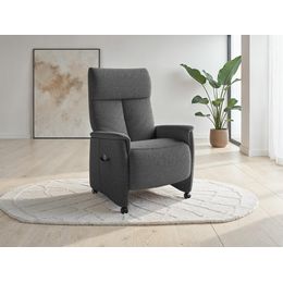 Sit & More TV-Sessel SIT & MORE "Cremona Comfort Plus", anthrazit, B:87cm H:116cm T:89cm, 100% Polyester, Sessel, bis 200 Kg belastbar, mit Herz-Waage Funktion