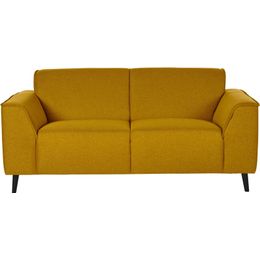 2-Sitzer DOMO collection "Amora moderne Formensprache, tolle Verarbeitungsdetails, komfortabel", gelb, B:178cm H:81cm T:90cm, Sofas, mit Federkern, Fu&szlig;h&ouml;he passend f&uuml;r g&auml;ngige Saugroboter