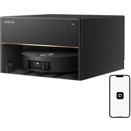DREAME Saugroboter "mit Wischfunktion DREAME X50 Master, 20.000 Pa Saugkraft", schwarz, B:41,8cm H:24,9cm T:41,6cm, Saugroboter, Hindernis&uuml;berwindung, kompakte Basisstation