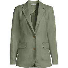 LANDS' END Premium Reinleinen-Blazer, Damen,  Gr&uuml;n, Leinen, by Lands' End