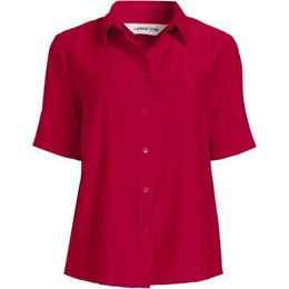 LANDS' END Kurz&auml;rmelige Ready to Go Bluse, Damen,  Rot, Nylon/Viskose, by Lands' End