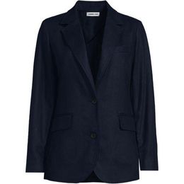 LANDS' END Premium Reinleinen-Blazer, Damen,  Blau, Leinen, by Lands' End