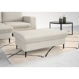 Sitzhocker DOMO collection "Modica", beige, B:99cm H:42cm T:65cm, Hocker, Sitzhocker, Auch in Cord, Fu&szlig;h&ouml;he passend f&uuml;r g&auml;ngige Saugroboter