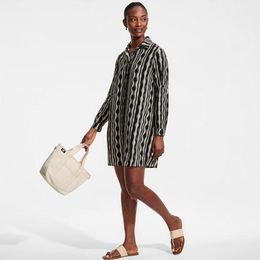 LANDS' END Flie&szlig;endes Hemdkleid Ready to Go, Damen,  Schwarz, Nylon/Viskose, by Lands' End