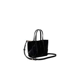 Tragetasche Calvin Klein "WOVEN MINI TOTE CROSSBODY", Damen, Gr. B/H/T: 25cm x 15cm x 7cm, schwarz, Lederimitat, unifarben, Taschen, kleine Damen Handtasche, Umh&auml;ngetasche, Schultertasche