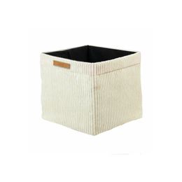 Aufbewahrungsbox LYCCE "Aufbewahrungskorb Faltbare Aufbewahrungsbox Cord 1P 1er Pack", beige (vanille), B:33cm H:31cm T:33cm, Obermaterial: 90% Polyester PES. 10% Nylon NY., Aufbewahrungsboxen, Aufbewahrungsbox