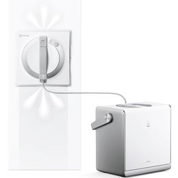 Ecovacs Fensterputzroboter "WINBOT W2 PRO OMNI, Intelligente, unterbrechungsfreie Fensterreinigung", wei&szlig; (wei&szlig;, silber), B:27,1cm H:27,1cm T:7,7cm, Fensterreiniger, mit 7 Modi, automatischer Nachladung & innovativer Randerkennung, Topseller