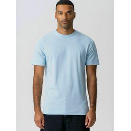 Kurzarmhemd TEESHOPPEN "TEESHOPPEN T-shirt Organic Basic", Herren, Gr. L, Normalgr&ouml;&szlig;en, light blau, Obermaterial: 100% Baumwolle, Hemden