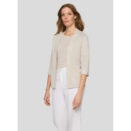 Strickjacke Rabe, Damen, Gr. 50, sisal, Strick, Obermaterial: 87% Viskose, 13% metallisierte Fasern, unifarben, regular fit normal, V-Ausschnitt, Strickjacken Strickjacke, ohne Verschluss