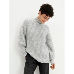 Strickpullover Inspirationen "Pullover", Damen, Gr. 50, beige (ecru, metallfarben), 59% Polyacryl, 27% metallisierte Fasern, 14% Polyester, gemustert, Pullover Strickpullover