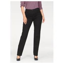 Bequeme Jeans MAC "Stella", Damen, Gr. 48, L&auml;nge 34, schwarz (schwarz, schwarz), Denim/Jeans, Obermaterial: 97% Baumwolle, 3% Elasthan, unifarben, comfort fit kn&ouml;chellang, Jeans, Gerader Beinverlauf