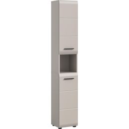 Stauraumschrank Welltime, kaschmir, B:30cm H:185cm T:30cm, Holzwerkstoff, MDF, Schr&auml;nke, Stauraumschrank, Florenz, Badschrank Hoch, Kaschmir, 185 cm H&ouml;he