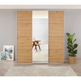 Schwebet&uuml;renschrank Rauch "Kleiderschrank Schrank Garderobe KOLUNA mit Spiegel", eiche artisan, B:203cm H:229cm T:62cm, Holzwerkstoff, Schr&auml;nke, Schwebet&uuml;renschrank, Breiten 203/271/315/360 cm H&ouml;hen 210/229 cm MADE IN GERMANY