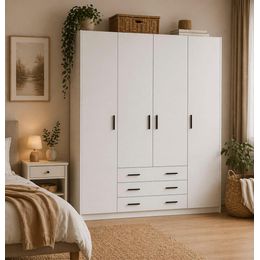 Kleiderschrank Inosign "Sprint, viel Stauraum, robuste Qualit&auml;t, 3 Breiten 98, 147, 195 cm", wei&szlig;, B:195,5cm H:200,4cm T:49,8cm, Holzwerkstoff, Schr&auml;nke, Kleiderschrank, Mit Einlegeb&ouml;den & Stange, in mehreren Varianten erh&auml;ltlich