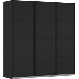 Schwebet&uuml;renschrank Rauch "Kleiderschrank Schrank Garderobe KOLUNA mit Dekor-Front", schwarz, B:203cm H:210cm T:62cm, Holzwerkstoff, Schr&auml;nke, Schwebet&uuml;renschrank, Breiten 203/271/315/360 cm H&ouml;hen 210/229 cm MADE IN GERMANY