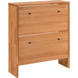 Kombikommode Home Affaire "Dura Kommode Schrank Schuhschrank", braun (wildeiche), B:82cm H:95cm T:27cm, Massivholz, Sideboards, Kombikommode, aus FSC-zertifizierten Massivholz, Breite 82 cm