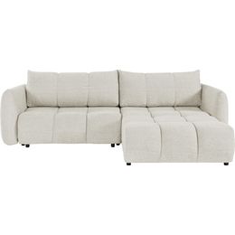 Ecksofa exxpo - SOFA FASHION "Livonia, B/T: 260/187, modern & praktisch f&uuml;r kleine R&auml;ume", beige, B:260cm H:87cm T:187cm, Sofas, Ecksofa, Mit Bettfunktion & Bettkasten,hoher Sitzkomfort,inkl. Steppung, L-Form