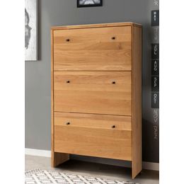 Kombikommode Home Affaire "Dura Kommode Schrank Schuhschrank", braun (wildeiche), B:82cm H:133cm T:27cm, Massivholz, Sideboards, Kombikommode, aus FSC-zertifizierten Massivholz, Breite 82 cm