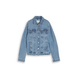 Tom Tailor Damen Jeansjacke mit Eingriffstaschen, blau, Uni, Gr. M