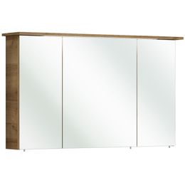 Spiegelschrank SAPHIR "Quickset 318, mit drei Spiegelt&uuml;ren, 115cm breit", riviera eiche quer nachbildung, B:115cm H:72cm T:20cm, Holzwerkstoff, Schr&auml;nke, Spiegelschrank