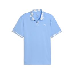 Poloshirt Puma "Modalon Golfpolo Herren", Herren, Gr. M, team light blau warm wei&szlig;, Obermaterial: 38% Modal, 5% Elasthan, 57% Baumwolle. Rippe: 98% Polyester, 2% Elasthan. Einsatz: 92% Polyester, 8% Elasthan, clean, regular fit, Shirts