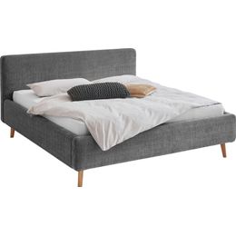 Meise M&ouml;bel Polsterbett MEISE.M&Ouml;BEL "Mattis", grau (anthrazit), B:181cm H:105cm L:218cm, Bezug Bett: Boucle (100% Polyester), Betten, Polsterbett, Topseller, wahlweise mit Bettkasten