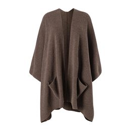 Cardigan Maerz Muenchen "Maerz Muenchen 290001 Cardigan Damen Bekleidung", Damen, Gr. OS, braun, 100% Wolle (Merino), Strickjacken