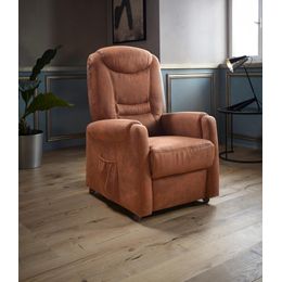 Sit & More TV-Sessel SIT & MORE "Morten", braun (cognac), B:76cm H:111cm T:78cm, Luxus-Kunstleder;NaturLEDER (echtes Rindsleder);Luxus-Microfaser (100% Polyester), Sessel, in Gr&ouml;&szlig;e S, wahlweise mit Motor und Aufstehhilfe