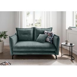 Ecksofa Home Affaire "Lazio modern und bequem, schmale Armlehnen, tolle Detailverarbeitung", ocean, t&uuml;rkis, B:168cm H:94cm T:110cm, Sofas, Ecksofa, Armlehnen verstellbar