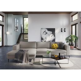 Ecksofa DOMO collection "Modica, zeitlos und elegant, L-Form", grau (stone), B:329cm H:81cm T:173cm, Sofas, Ecksofa, Auch in Cord, Fu&szlig;h&ouml;he passend f&uuml;r g&auml;ngige Saugroboter