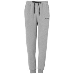 Jogginghose Uhlsport "Jogginghose ESSENTIAL PRO Kids", M&auml;dchen, Gr. 140, N-Gr, schwarz (schwarz grau melange), Obermaterial: 72% Baumwolle CO. 28% Polyester PES., Hosen Jogginghose