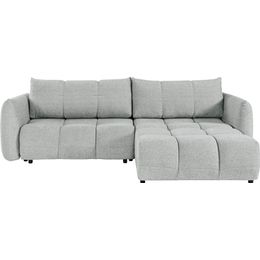 Ecksofa exxpo - SOFA FASHION "Livonia, B/T: 260/187, modern & praktisch f&uuml;r kleine R&auml;ume", stone, B:260cm H:87cm T:187cm, Sofas, Ecksofa, Mit Bettfunktion & Bettkasten,hoher Sitzkomfort,inkl. Steppung, L-Form