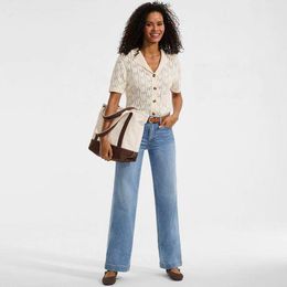 LANDS' END Soft Ease Ajour-Cardigan mit Leinen, Damen,  Wei&szlig;, Baumwolle/Leinen/Nylon, by Lands' End