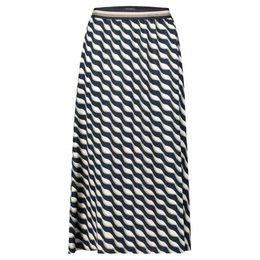Maxirock Betty Barclay "Damen mit elastischem Bund", Damen, Gr. 46, bunt (dunkelblau, gr&uuml;n), Obermaterial: 100% Viskose, ausgestellt lang, R&ouml;cke Maxirock