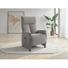 Sit & More TV-Sessel SIT & MORE "Cremona Comfort Plus", grau, B:87cm H:116cm T:89cm, 100% Polyester, Sessel, bis 200 Kg belastbar, mit Herz-Waage Funktion