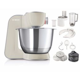 Bosch K&uuml;chenmaschine "Serie 4 MUM58L20, Durchlaufschnitzler, Mixer, grau", grau (mineral grau, silber), B:28cm H:28,2cm T:27,1cm, K&uuml;chenmaschinen, 3 Scheiben, Sch&uuml;ssel, Knethaken/R&uuml;hr-/Silikonbesen, sp&uuml;lmaschinenfest, K&uuml;chenmaschine